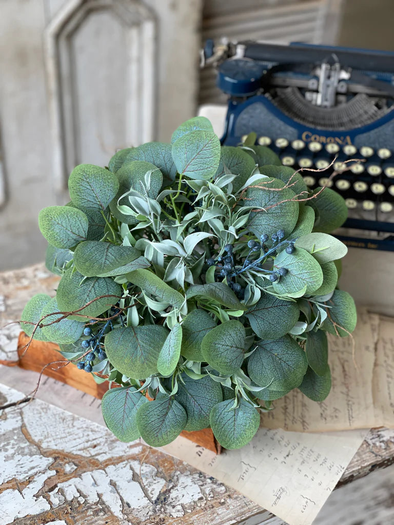 12" Speedwell Eucalyptus Half Sphere – REVIVED Furniture And Home Decor